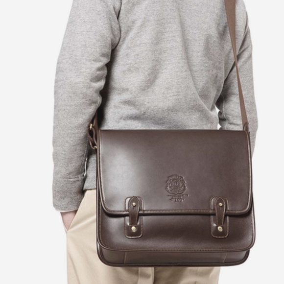 Ghurka | Bags | Ghurka No 69 Messenger Bag Flap Vintage Walnut Brown ...